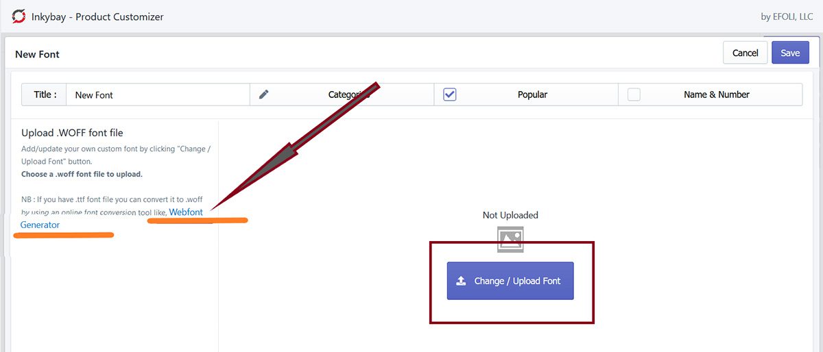 Manage Custom Fonts - Product Customization Software for Print Shops