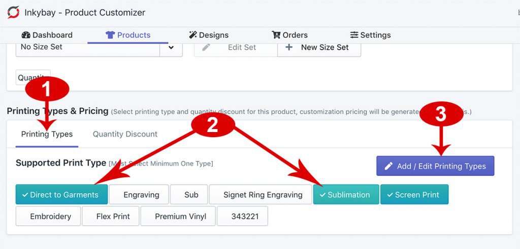Printing Types & Customization Pricing – Product Customization Software ...